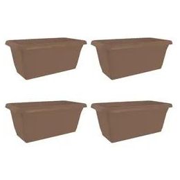 HTI-Living Blumenkasten mit Wasserspeicher 40 cm 4er Set Taupe