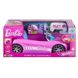 Mattel Ferngesteuertes Hot Wheels Barbie Cabrio, Spielzeugauto mit batteriebetriebener Fernbedienung, Platz f&uuml;r 2 Barbie-Puppen