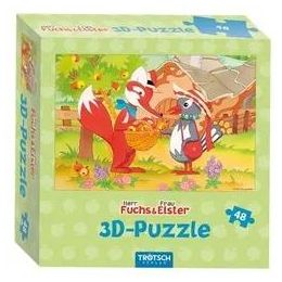 Tr&ouml;tsch Fuchs und Elster 3D Puzzle Apfelbaum