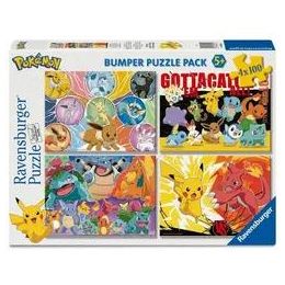 Ravensburger Kinderpuzzle 4x100 Teile - Pok&eacute;mon-Kumpels