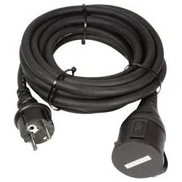 Logilink LPS102 Strom Verl&auml;ngerungskabel Schwarz 5.00 m H07RN-F 3G 1,5 mm2 f&uuml;r Au&szlig;enbereich geeignet