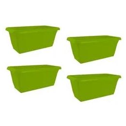 HTI-Living Blumenkasten mit Wasserspeicher 40 cm 4er Set Gr&uuml;n