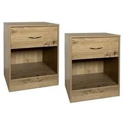 HTI-Living Nachtschrank 2er Set Thekla Artisaneiche