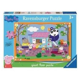 Ravensburger Kinderpuzzle 03141 - Peppa Pigs Clubhouse - Bodenpuzzle mit 24 gro&szlig;en Puzzleteilen, f&uuml;r Peppa Wutz-Fans ab 3 Jahren