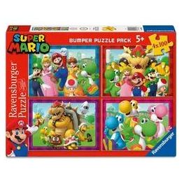 Ravensburger Kinderpuzzle 4x100 Teile - Nintendo Super Mario - Zeit f&uuml;r Mario!