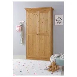 Kleiderschrank OTTO HOME "Indra", beige (natur), B:100cm H:187cm T:54cm, Massivholz, Schr&auml;nke, Kleiderschrank, aus massiver Kiefer, mit Spiegel bei der 3- und 5trg.Variante