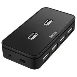 Hama 00200123 USB-Hub 7 Port USB-A USB 2.0 480MBit/s Schwarz