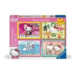 Ravensburger Kinderpuzzle 4x100 Teile - Los geht's, Hello Kitty!