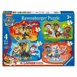 Ravensburger Kinderpuzzle 03028 - Helden mit Fell - 4 Large Shaped PAW Patrol Puzzle f&uuml;r Kinder ab 3 Jahren