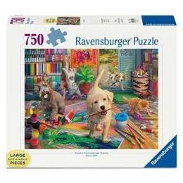Ravensburger Erwachsenenpuzzle 750 Large Pieces - Tierische K&uuml;nstler