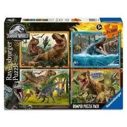Ravensburger Kinderpuzzle 4x100 Teile - Jurassic Park - Willkommen in der Jurassic World