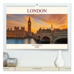 Calvendo London Sehensw&uuml;rdigkeiten (hochwertiger Premium Wandkalender 2026 DIN A2 quer), Kunstdruck in Hochglanz