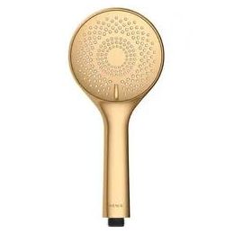 Wenko Duschkopf Watersaving Gold matt, Universal-Handbrause, &Oslash; 11 cm, 3 Strahlarten