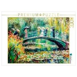 Calvendo Puzzle Impressionistische Br&uuml;cke mit Menschen &uuml;ber dem Seerosenteich 2000 Teile Lege-Gr&ouml;&szlig;e 90x67cm Foto-Puzzle f&uuml;r gl&uuml;ckliche Stunden