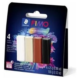 Staedtler FIMO professional 8043-S Farbset, True Colours, 4 Halbbl&ouml;cke &agrave; 25 g, 8043-S2