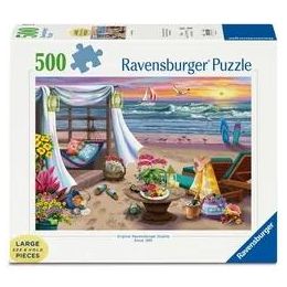 Ravensburger Erwachsenenpuzzle 500 Large Pieces - Die Oase am Strand