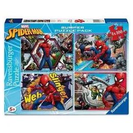 Ravensburger Kinderpuzzle 4x100 Teile - Spider-Man - Rettung in der Not