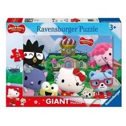 Ravensburger Kinderpuzzle 12004076 - Spa&szlig; in Cherry Town - Bodenpuzzle mit 24 gro&szlig;en Puzzleteilen, f&uuml;r Hello Kitty-Fans ab 3 Jahren