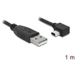 Delock USB-Kabel USB 2.0 USB-A Stecker, USB-Mini-B Stecker 1.00m Schwarz 82681