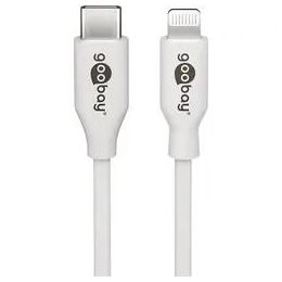 goobay USB-Kabel USB 2.0 USB-C&reg; Stecker, Apple Lightning Stecker 1.00 m Wei&szlig; 39446