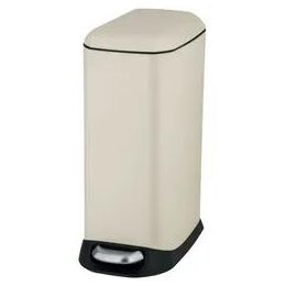 Wenko Treteimer Mod. Design 12 L, Easy-Close, Creme, mit herausnehmbarem Einsatz