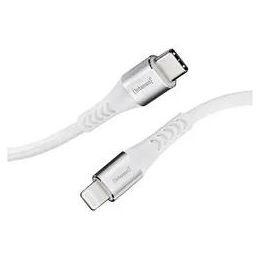 Intenso USB-Kabel USB 2.0 USB-C&reg; Stecker, Apple Lightning Stecker 1.50 m Wei&szlig; Stoff-Ummantelung 7902002
