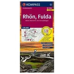 KOMPASS Fahrradkarte 3356 Rh&ouml;n, Fulda 1:70.000