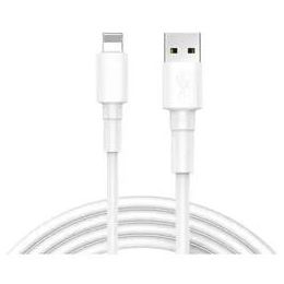 REEKIN USB-Kabel USB 2.0 USB-A Stecker, Apple Lightning Stecker 1.00m Wei&szlig; CAB-011WH