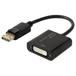 Renkforce RF-4299048 DisplayPort / DVI Adapter [1x DisplayPort Stecker - 1x DVI-Buchse 24+5pol.] Schwarz vergoldete Steckkontakte 10.00 cm