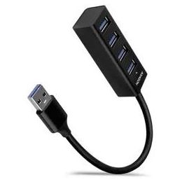 AXAGON HUE-M1A USB-Hub 4 Port USB-A USB 3.0 5 GBit/s Schwarz HUE-M1A Mini Hub