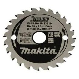 Makita SPECIALIZED B-33819 Kreiss&auml;geblatt 85 x 15 x 1.0 mm Z&auml;hneanzahl: 24 1 St.