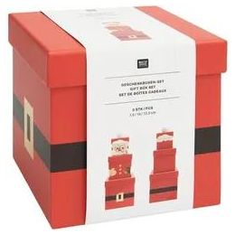 Rico Design Geschenkboxen-Set Weihnachtsmann,