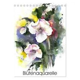 Bl&uuml;tenaquarelle (Tischkalender 2026 DIN A5 hoch), Calvendo Monatskalender