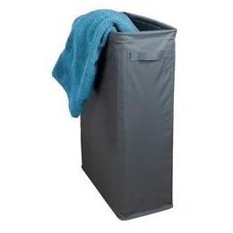 Wenko W&auml;schesammler Mod. Slim, anthrazit, Polyester, 46L, 20x60x40 cm, platzsparendes Design mit Griffen