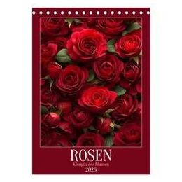 Rosen - K&ouml;nigin der Blumen (Tischkalender 2026 DIN A5 hoch), Calvendo Monatskalender