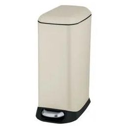 Wenko Treteimer Mod. Design 20 L, Easy-Close, Creme, mit herausnehmbarem Einsatz