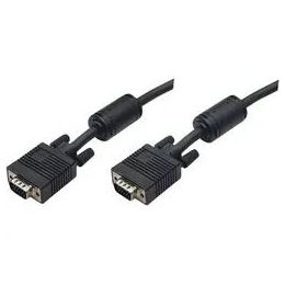 Manhattan VGA Anschlusskabel VGA 15pol. Stecker, VGA 15pol. Stecker 15.00 m Schwarz 372183 schraubbar VGA-Kabel