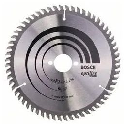 Bosch Accessories Optiline Wood 2608641188 Hartmetall Kreiss&auml;geblatt 190 x 30 x 2.6 mm Z&auml;hneanzahl: 60 1 St.