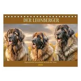 Der Leonberger. Majest&auml;tische L&ouml;wenhunde im Licht der Natur (Tischkalender 2026 DIN A5 quer), Calvendo Monatskalender