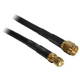 Delock WLAN-Antennen Verl&auml;ngerungskabel [1x SMA-Stecker - 1x SMA-Buchse] 10.00 m Schwarz vergoldete Steckkontakte