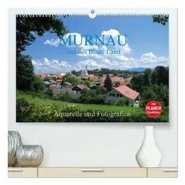 Calvendo Murnau und das Blaue Land - Aquarelle und Fotografien (hochwertiger Premium Wandkalender 2026 DIN A2 quer), Kunstdruck in Hochglanz