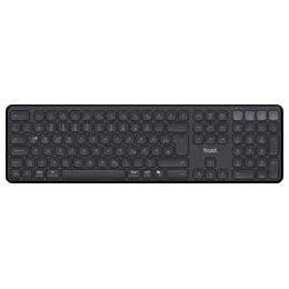 Trust Vaiya Bluetooth&reg; Tastatur Deutsch, QWERTZ Schwarz Wiederaufladbar