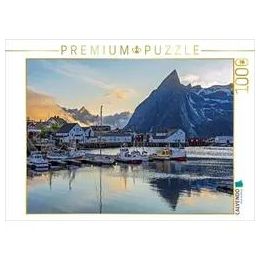 Calvendo Puzzle Hafen von Sakris&oslash;y, Lofoten 1000 Teile Lege-Gr&ouml;&szlig;e 64x48cm Foto-Puzzle f&uuml;r gl&uuml;ckliche Stunden
