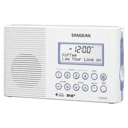 Sangean H203 Badradio DAB+, UKW Taschenlampe, wasserdicht Wei&szlig;