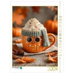 Calvendo Puzzle Stylishe K&uuml;rbis-Latte mit Sonnenbrille - Herbstliches Fun-Motiv 2000 Teile Lege-Gr&ouml;&szlig;e 90x67cm Foto-Puzzle f&uuml;r gl&uuml;ckliche Stunden