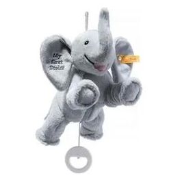 Steiff 242731 - My first Steiff Ellie Elefant Spieluhr (Melodie: Schlafe mein Prinzchen), hellgrau, Pl&uuml;sch, 25 cm