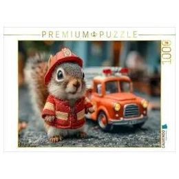 Calvendo Puzzle Mutiges Feuerwehr-Eichh&ouml;rnchen im Einsatz 1000 Teile Lege-Gr&ouml;&szlig;e 64x48cm Foto-Puzzle f&uuml;r gl&uuml;ckliche Stunden