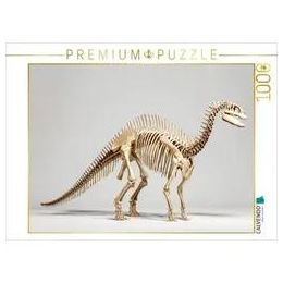 Calvendo Puzzle Dinosaurier Iguanodon-Skelett mit langer Schwanzachse und Daumenkralle 1000 Teile Lege-Gr&ouml;&szlig;e 64x48cm Foto-Puzzle f&uuml;r gl&uuml;ckliche Stun