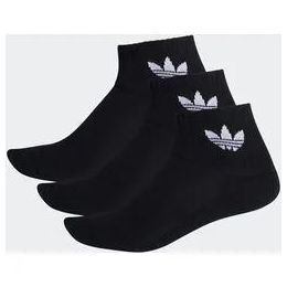 Sportsocken Adidas ORIGINALS "MIDCUT CREW SOCKEN, 3 PAAR", Herren, Gr. S (37/39), schwarz, Obermaterial: 65% Baumwolle, 32% Polyester, 2% Elasthan, 1% Polyamid, uni, Socken Sportsocken
