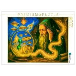 Calvendo Puzzle Zauberer erkennt in Kristallkugel kommende Zukunftsbilder 2000 Teile Lege-Gr&ouml;&szlig;e 90x67cm Foto-Puzzle f&uuml;r gl&uuml;ckliche Stunden